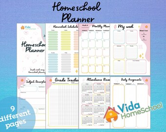 Homeschool Planner Editable Canva Template Editable - Etsy