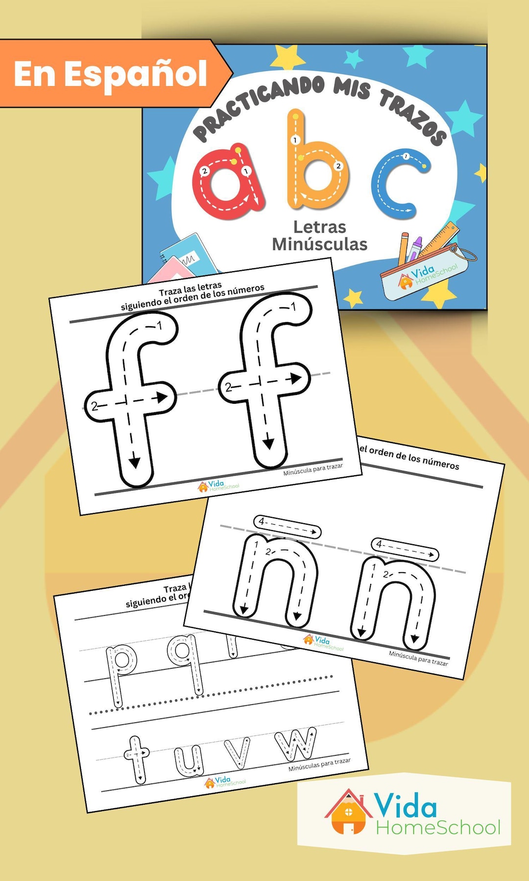 Practicando Mis Trazos: Letras Minúsculas - Etsy