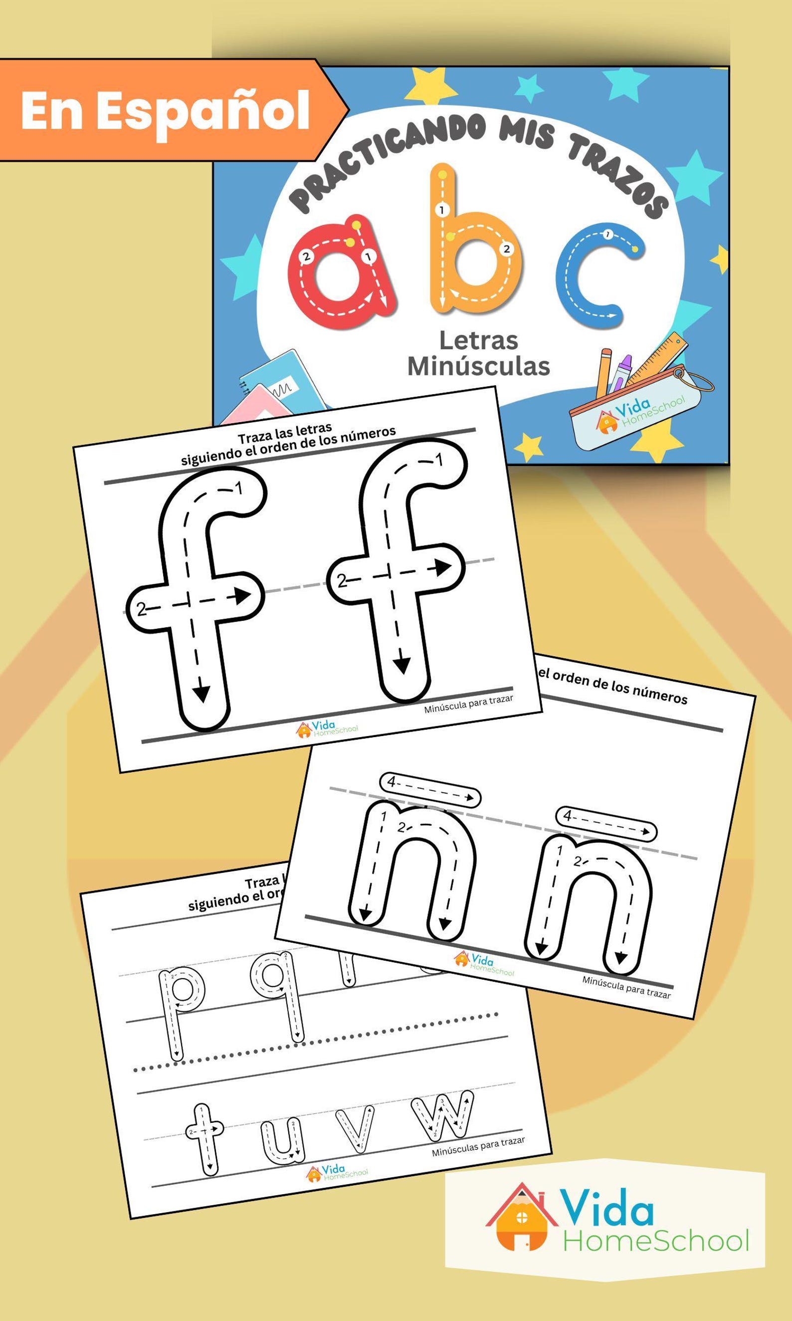 Practicando Mis Trazos: Letras Minúsculas - Etsy