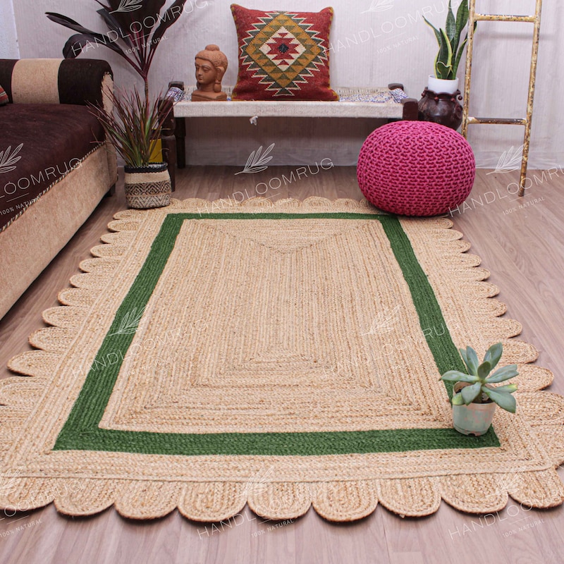Jute Floral Rug - Etsy
