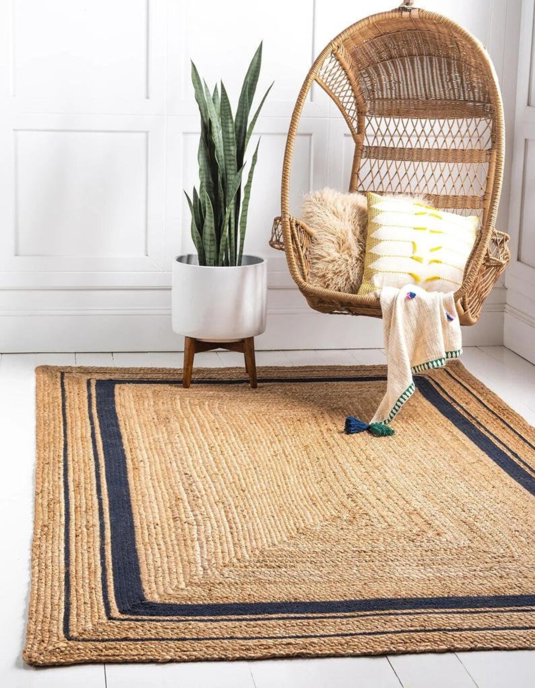Hand Woven Jute Braided Rug: Eco-friendly Area Rug - Etsy