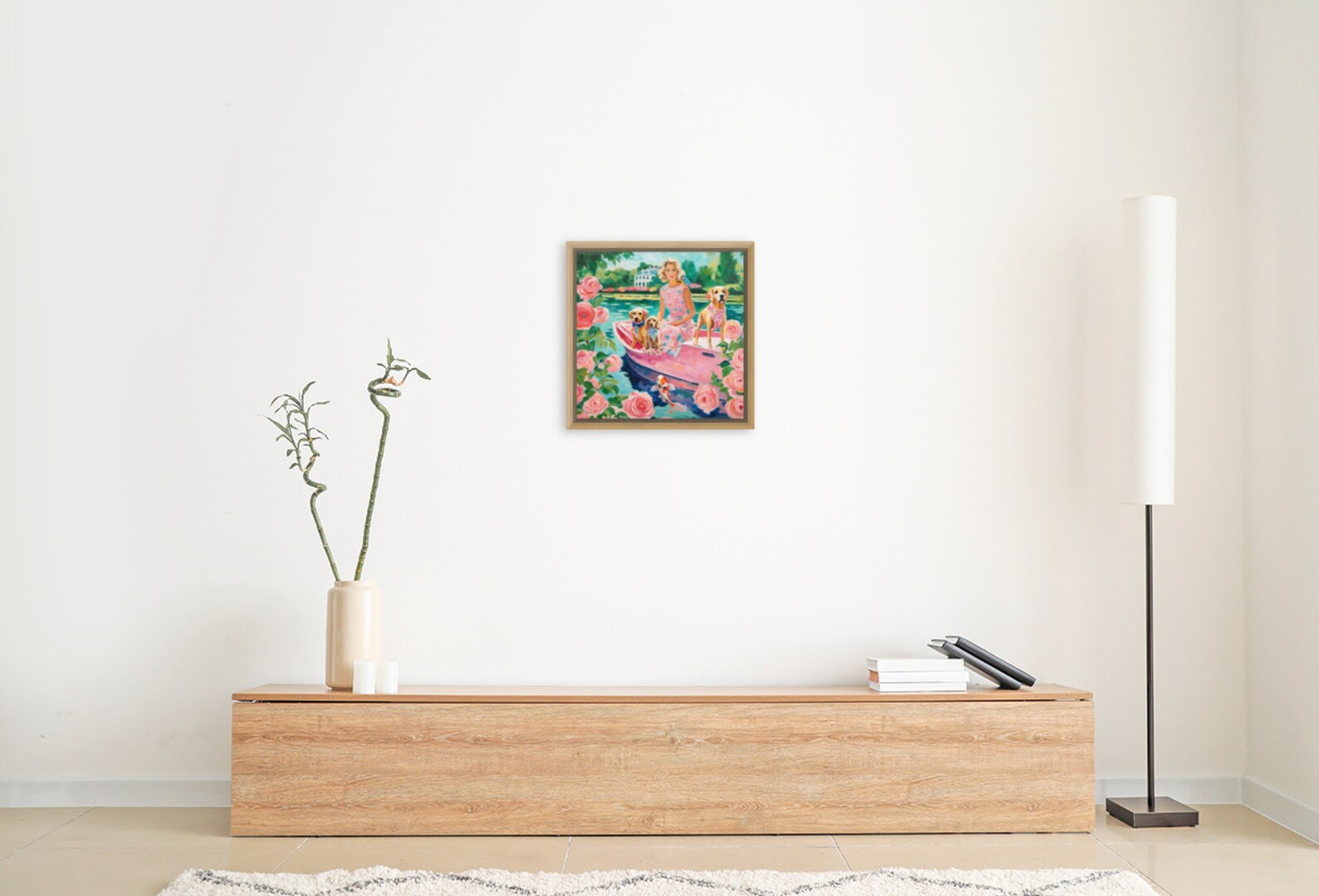 Grandmillennial Art, on the River, Preppy Whimsical Painting - Etsy