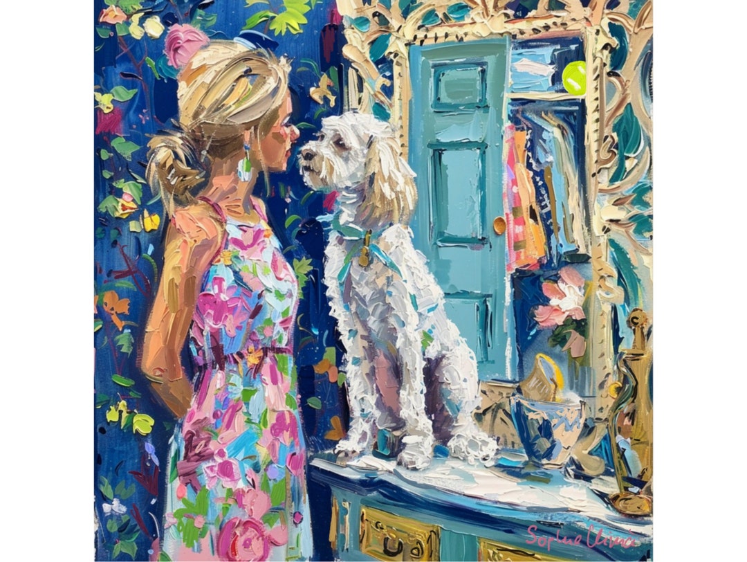 Grandmillennial Art, the Case of a Missing Ball, Whimsical Fine Art - Etsy