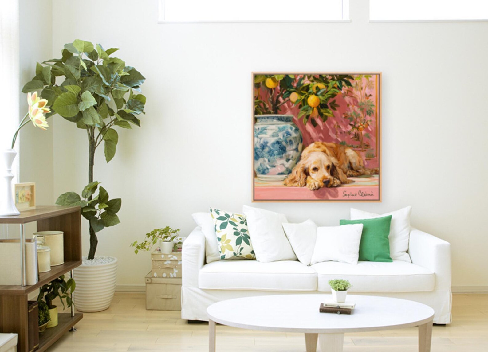 Cocker Spaniel Art: Grandmillennial Chinoiserie, Palm Beach Decor - Etsy