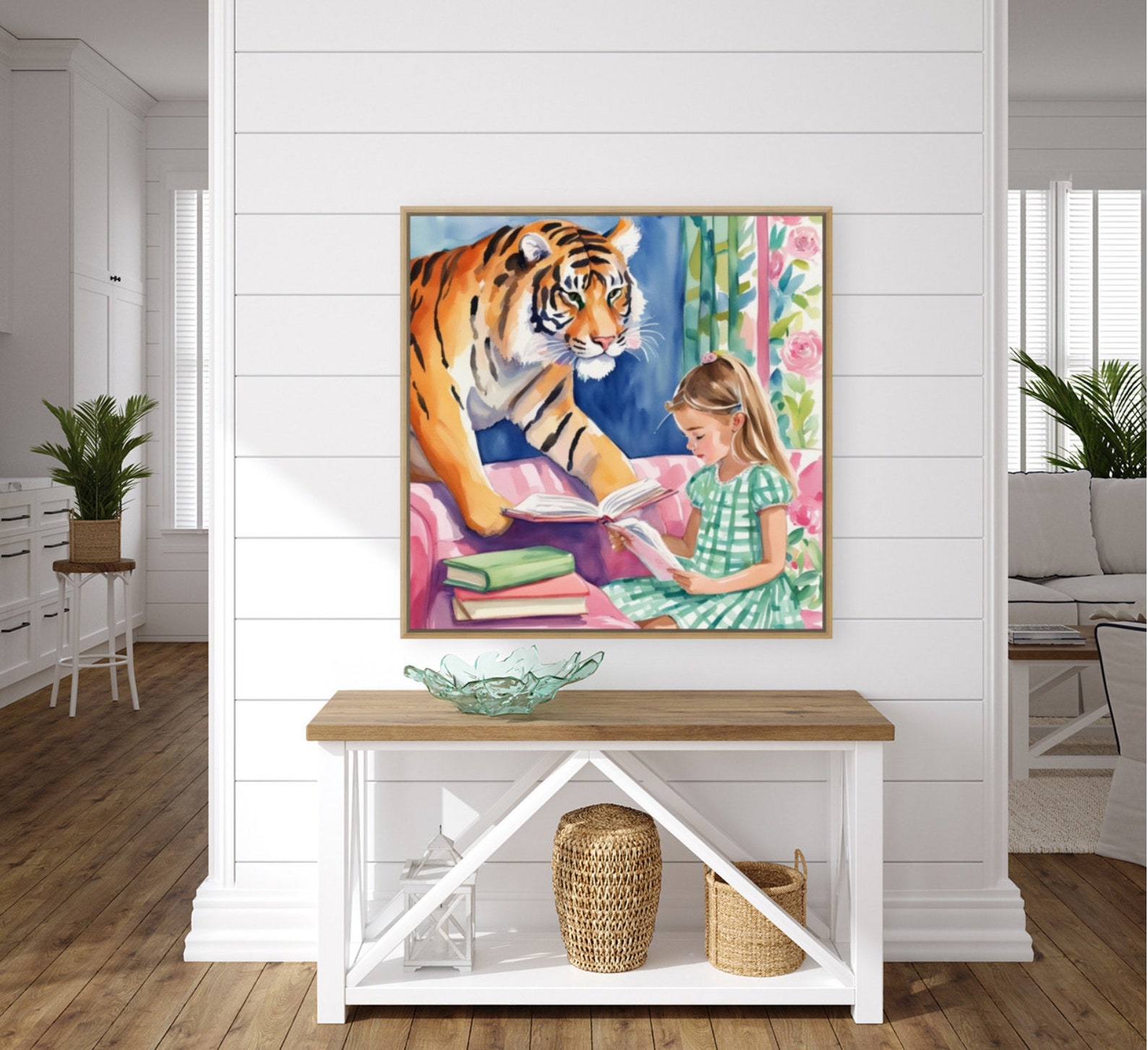 Grandmillennial Art, the Tiger Ate My Homework, Children Illustration ...