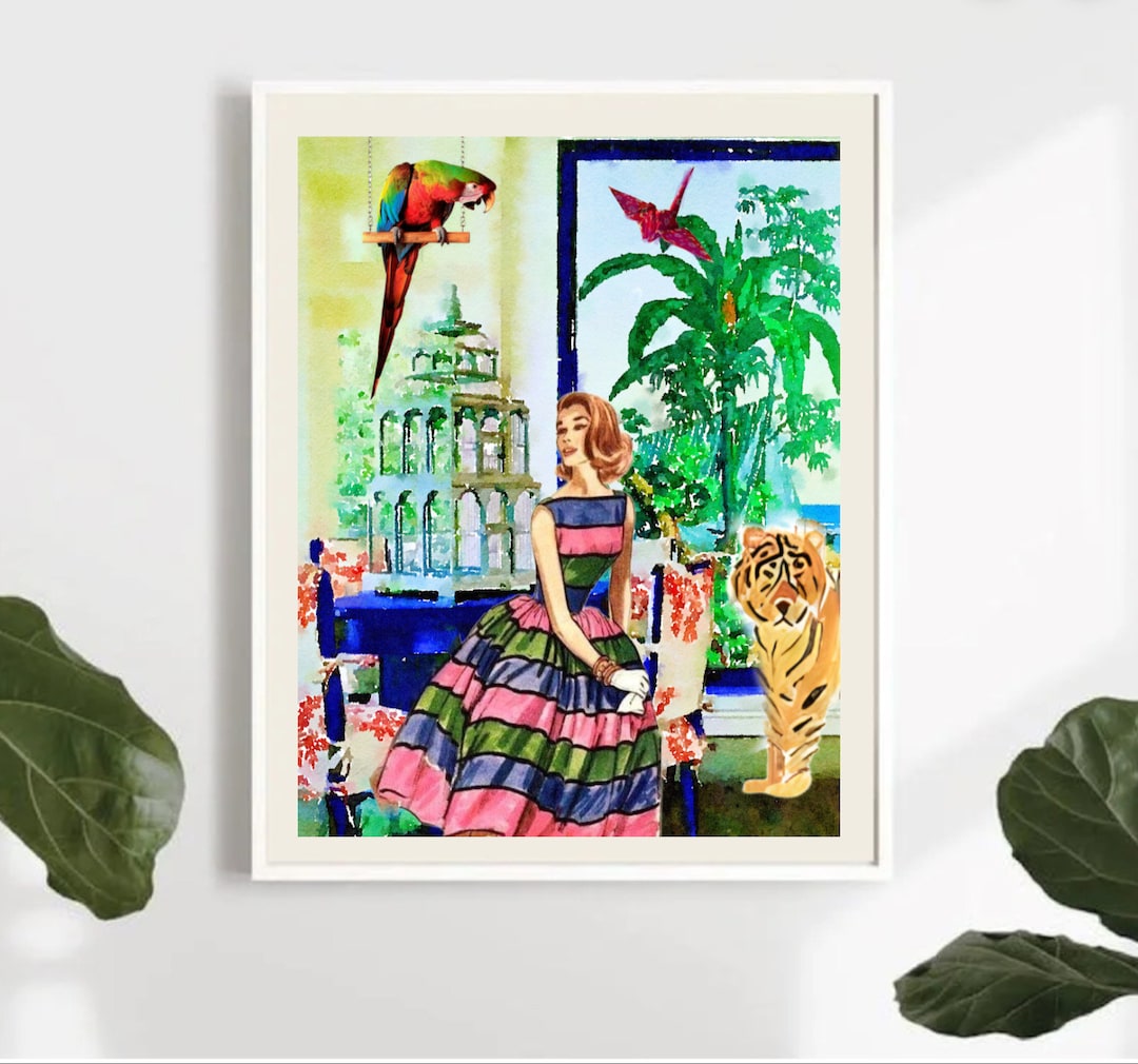 Grandmillennial Art, Fine Art Print, Conversation - Etsy