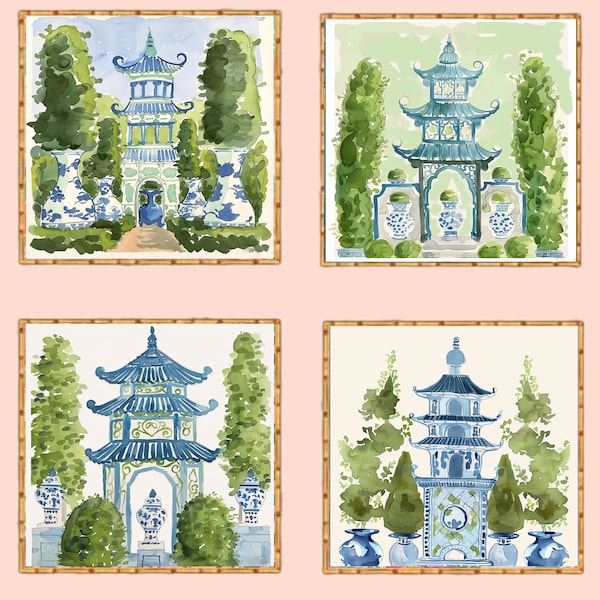 Pagoda Art Print - Etsy