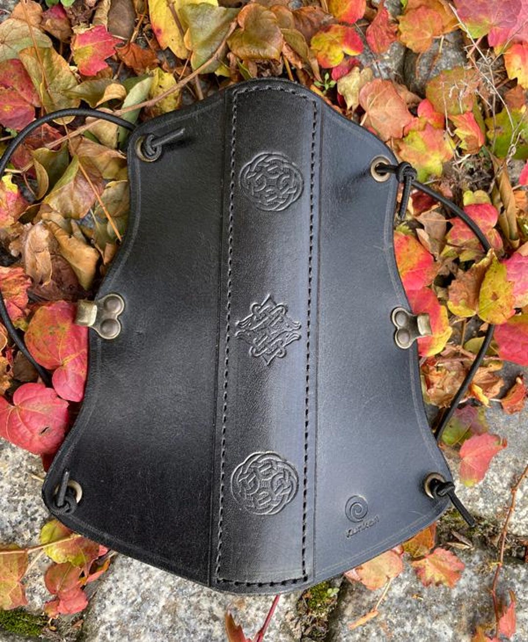 Leather Arm Guard for Archery With Medieval Motif, Traditional Archery ...