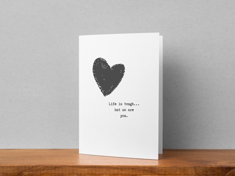 Life is Tough but so Are You Card| Encouraging Quote Card | Digital ...