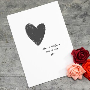 Life is Tough but so Are You Card| Encouraging Quote Card | Digital ...