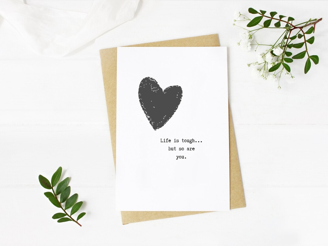 Life is Tough but so Are You Card| Encouraging Quote Card | Digital ...