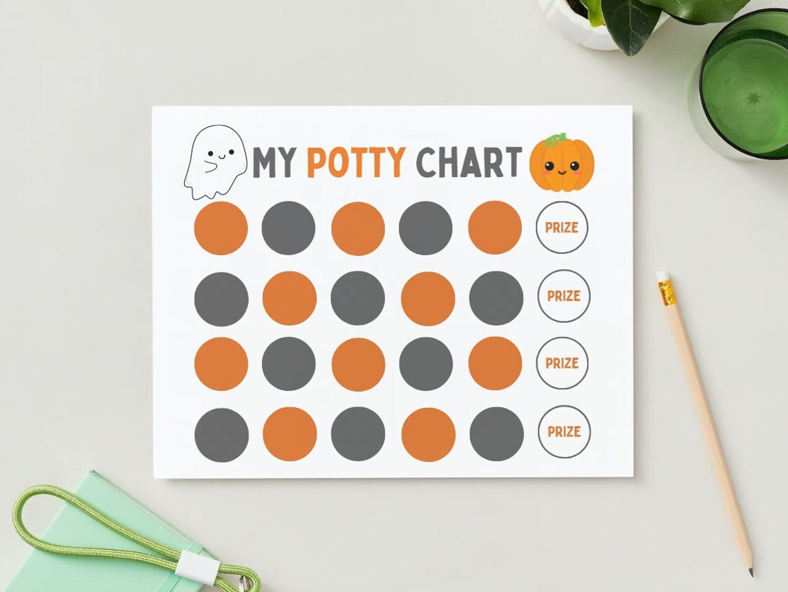 Halloween Potty Training Chart Instant Download Toddler Toilet Training ...