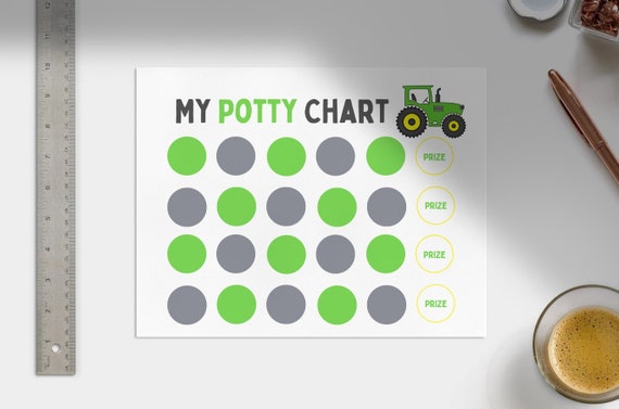 Tractor Potty Training Chart Instant Download Toddler - Etsy Canada