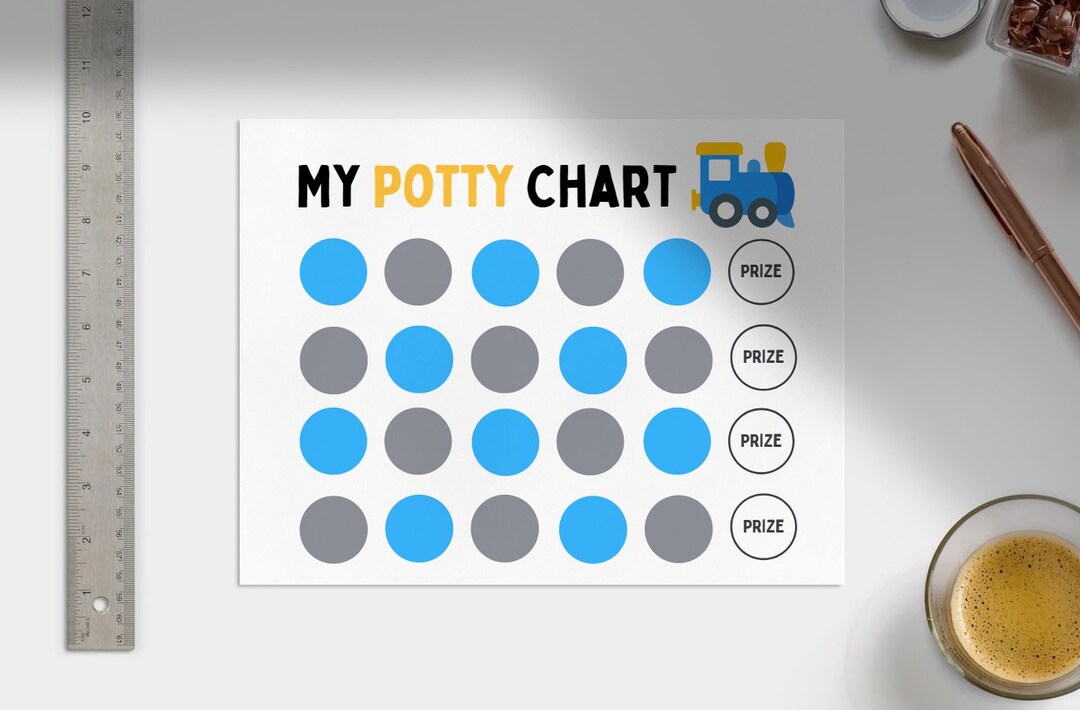 Train Engine Potty Training Chart - Instant Download - Toddler Toilet ...