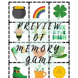 Printable St. Patrick's Day Memory Game, Maze Game, Word Game Combo ...