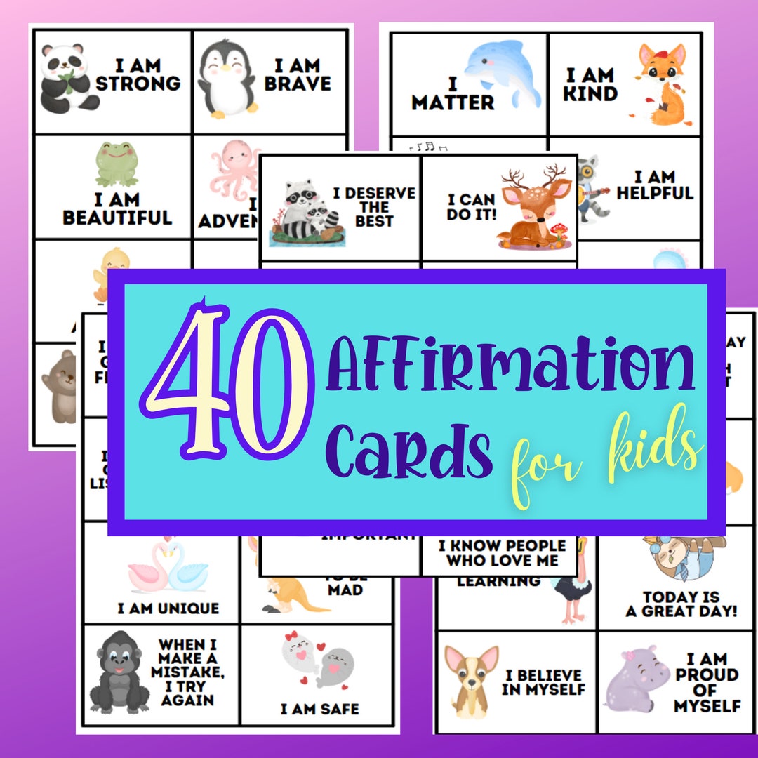 Printable Affirmation Cards for Kids, Kids Affirmation Cards ...