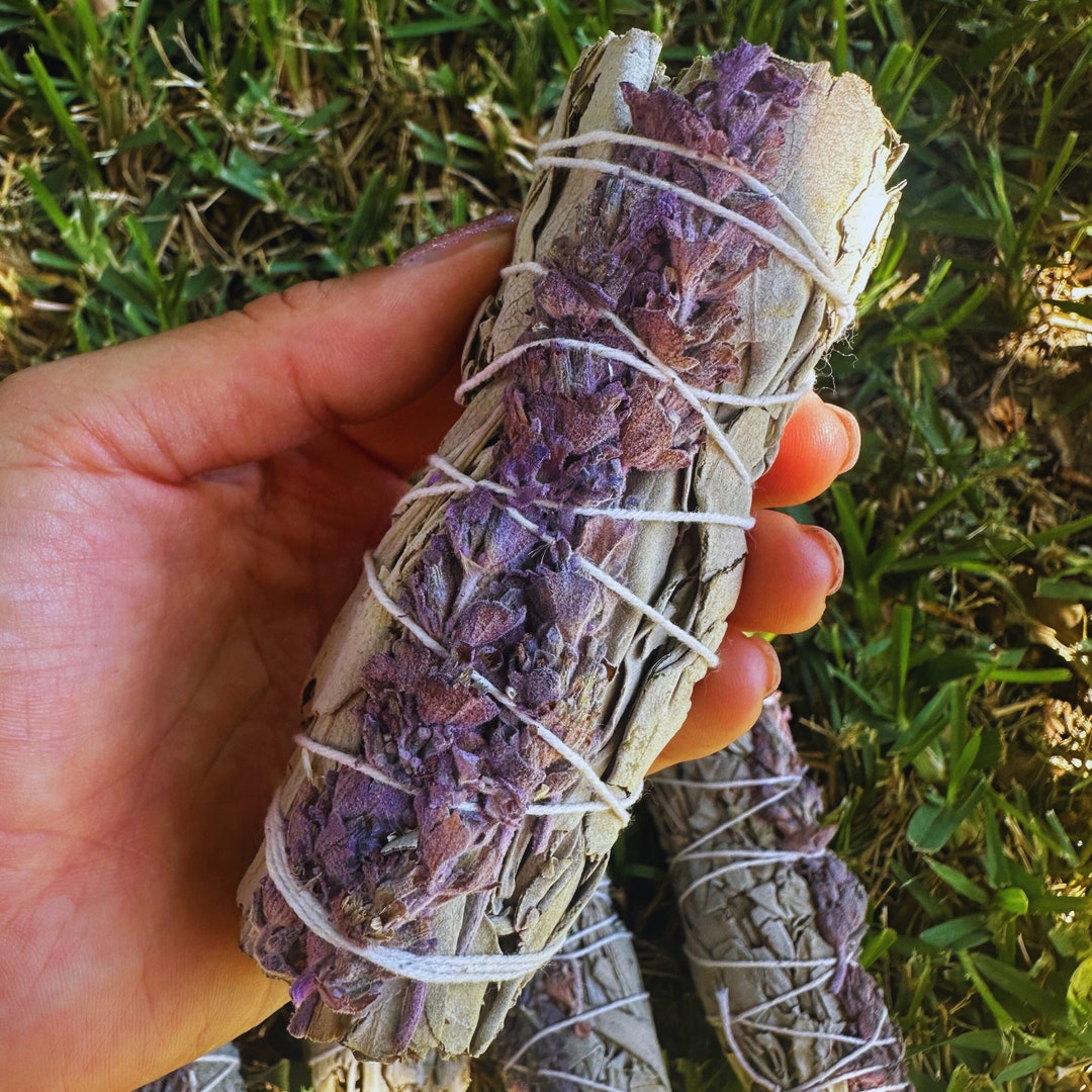 Sage Lavender Smudge Stick / New Home and New Beginnings Sage Wand - Etsy