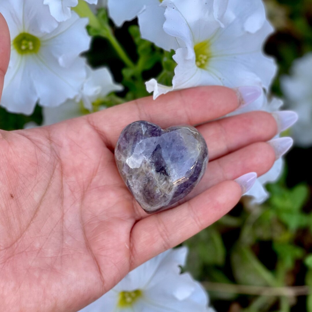 Amethyst Heart Crystal - Etsy