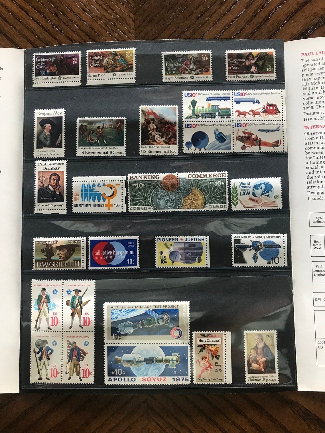 USPS 1975 Mint Set of Commemorative Stamps | Etsy