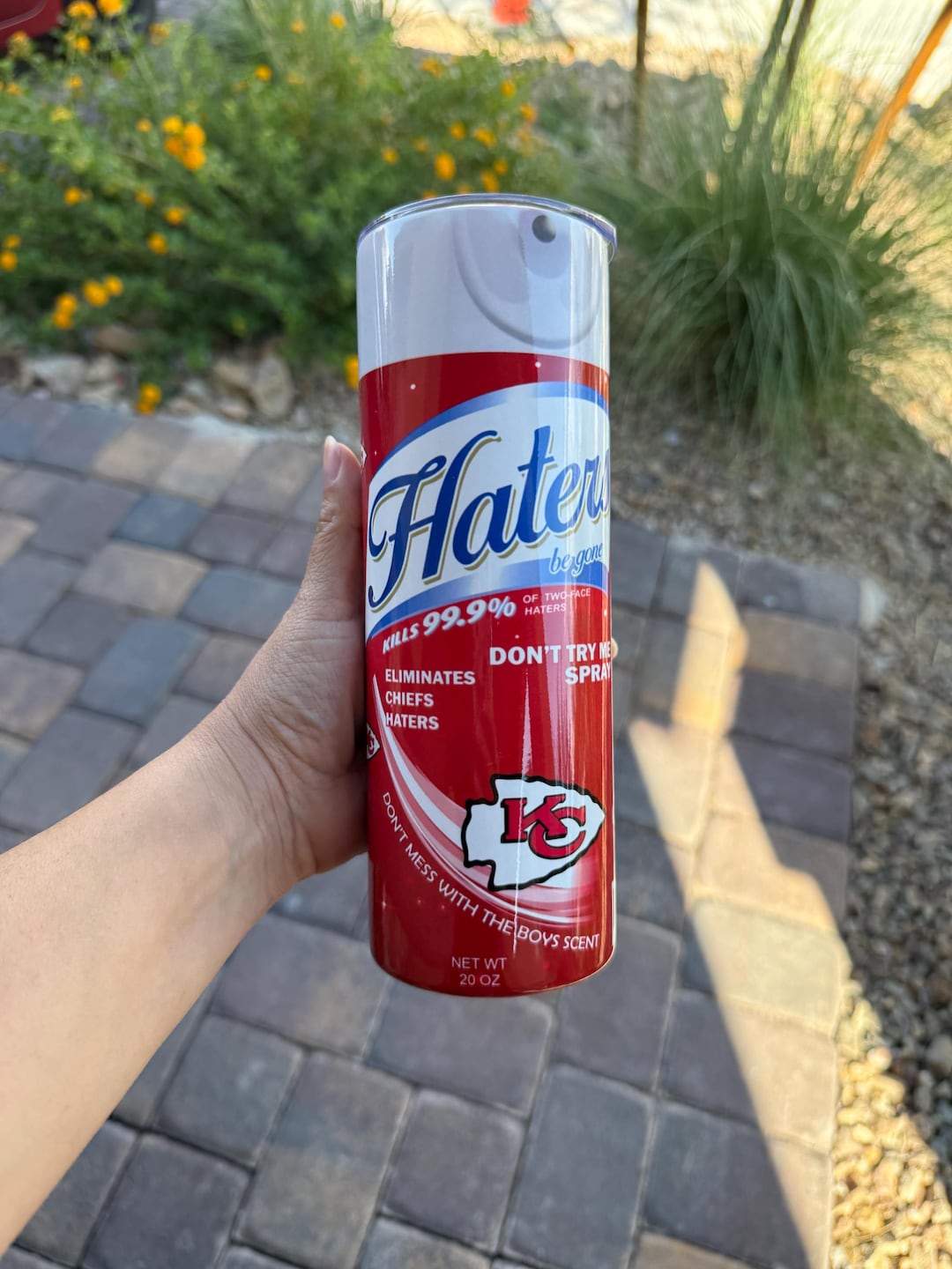 Kansas City Chiefs Tumbler - Haters Be Gone - 20oz Stainless Steel - Etsy