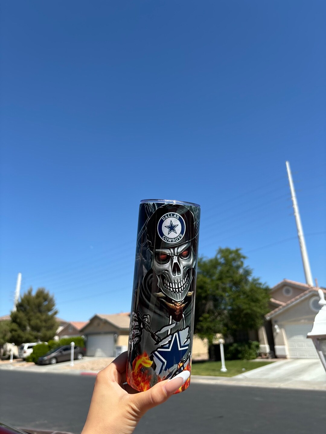 Dallas Cowboys-dallas Cowboys Smoke Skull Tumbler - Etsy