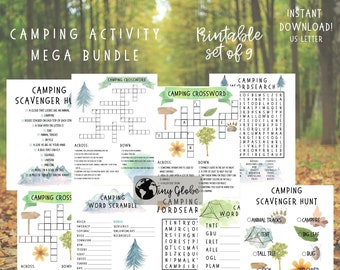Camping Activity Bundle Printable (big Explorers) - Etsy
