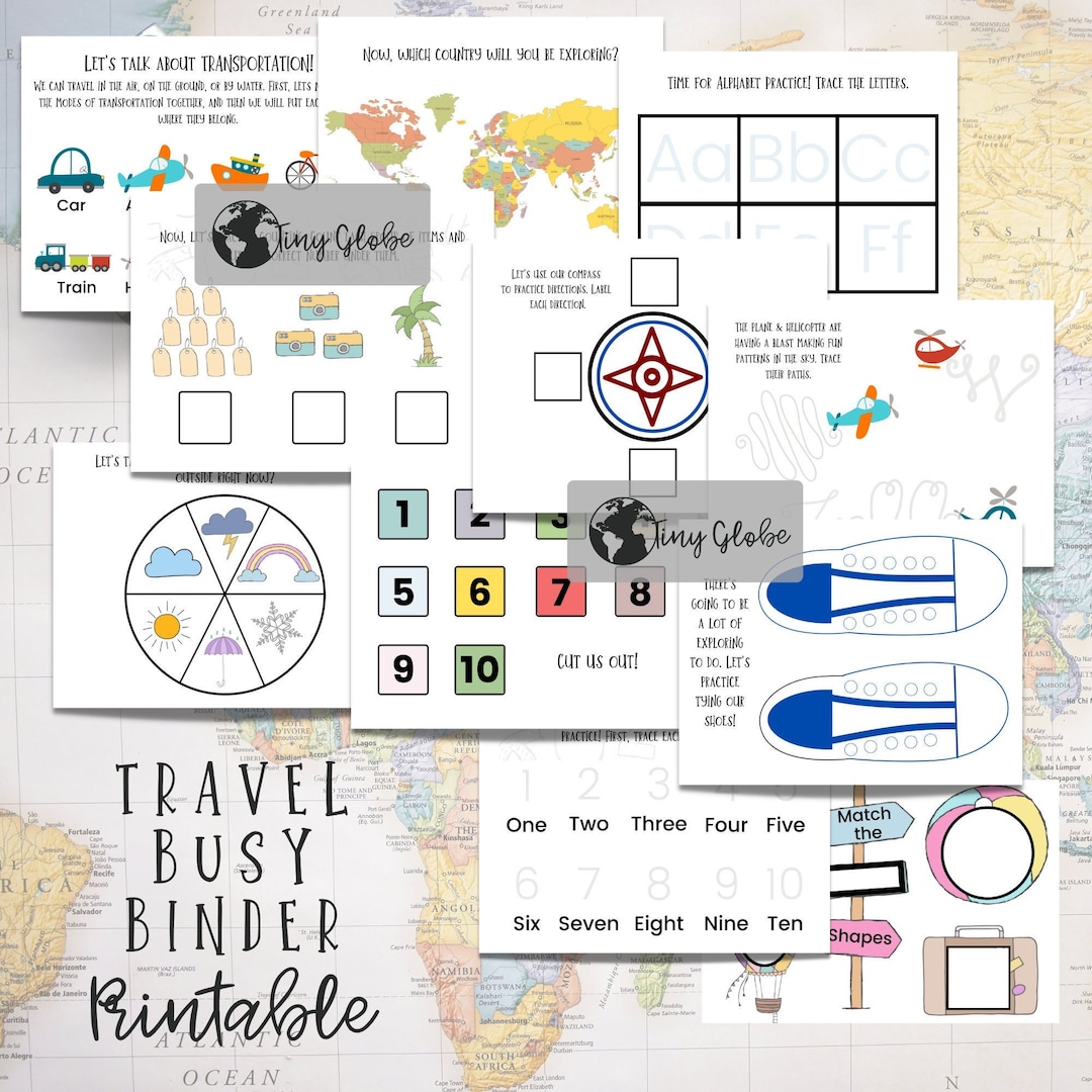 Printable Travel Busy Binder - Etsy