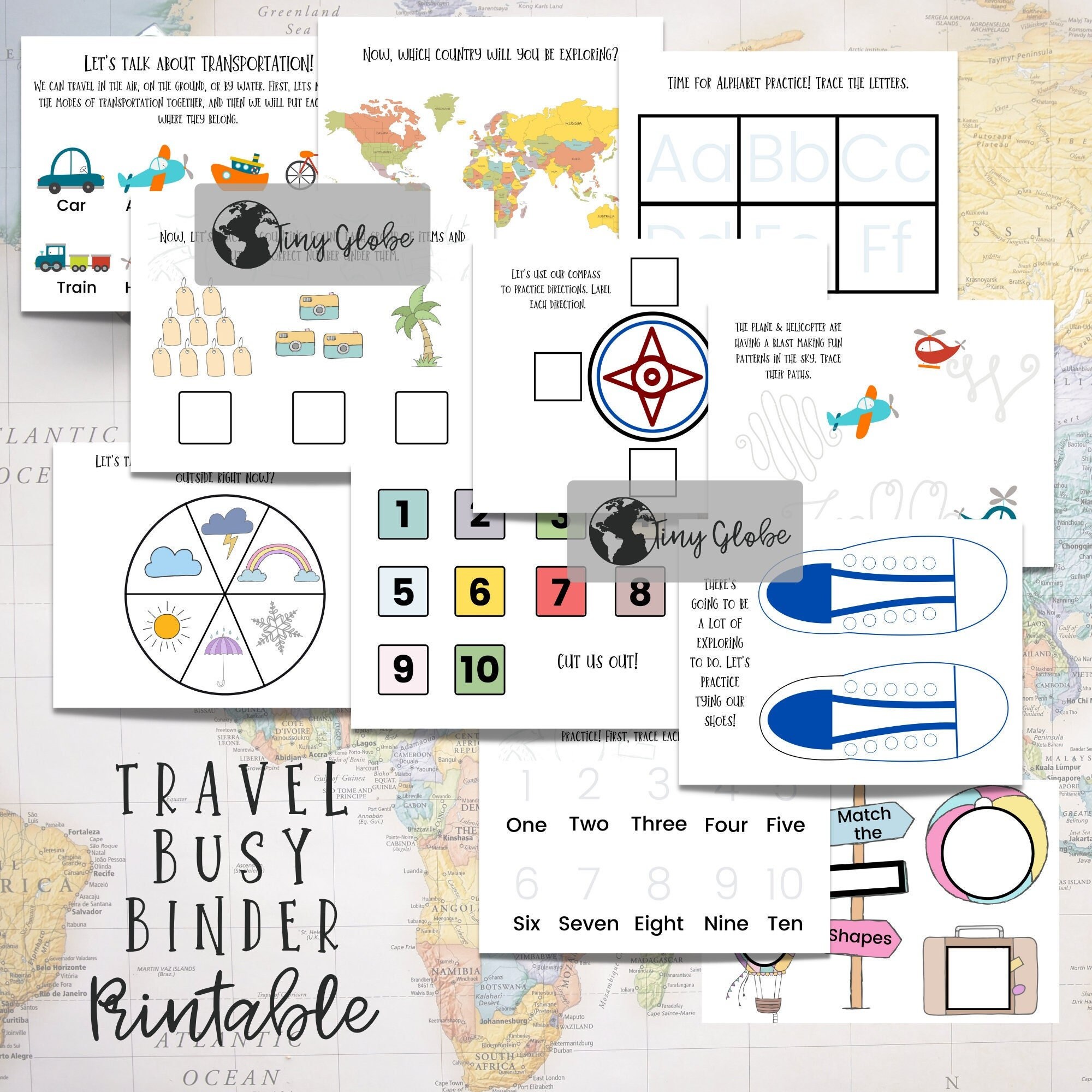 Printable Travel Busy Binder - Etsy