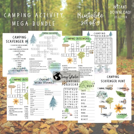 Camping Activity Mega-bundle Printable | Etsy