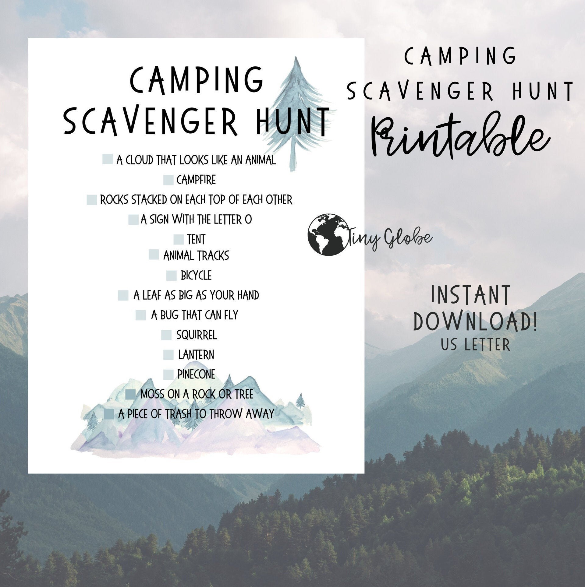Camping Activity Bundle Printable (big Explorers) - Etsy