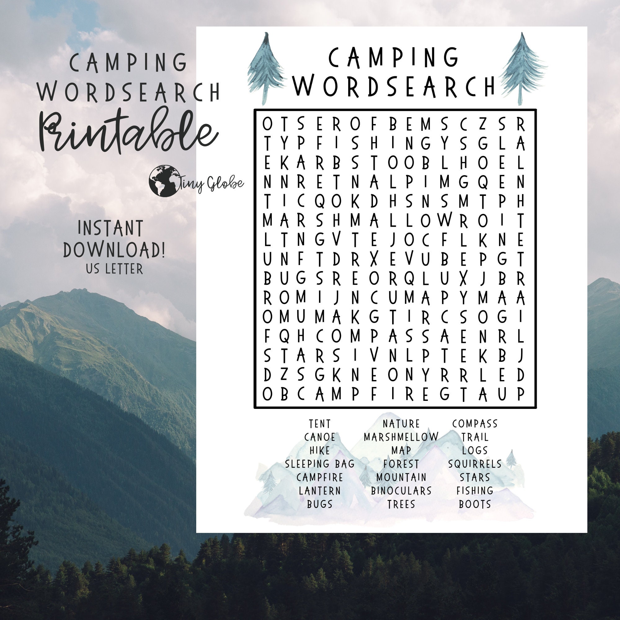 Camping Activity Bundle Printable (big Explorers) - Etsy