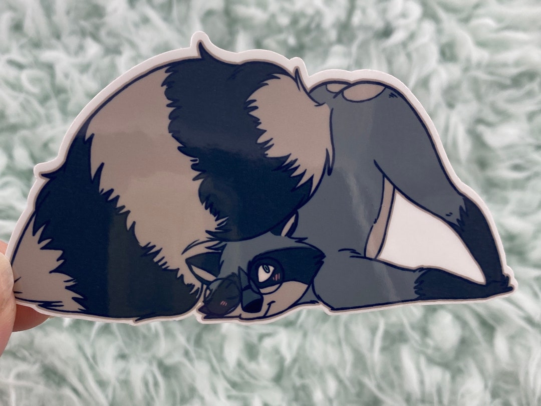 Cute Raccoon Furry Fursona Trash Panda Vinyl Sticker - Etsy