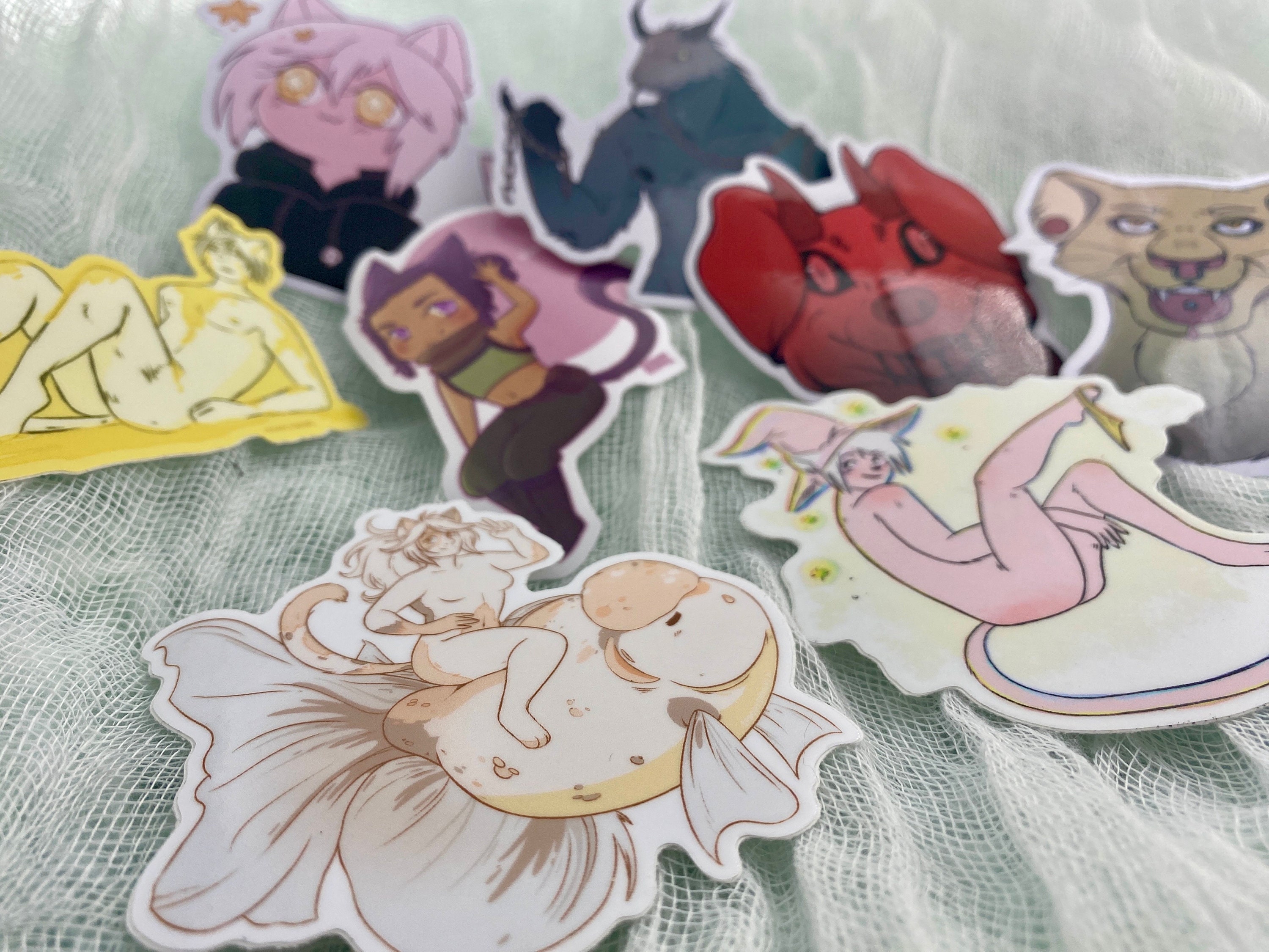 Original Character Furry Fursona Pissboy Catboy Bellamy Vinyl Stickers ...