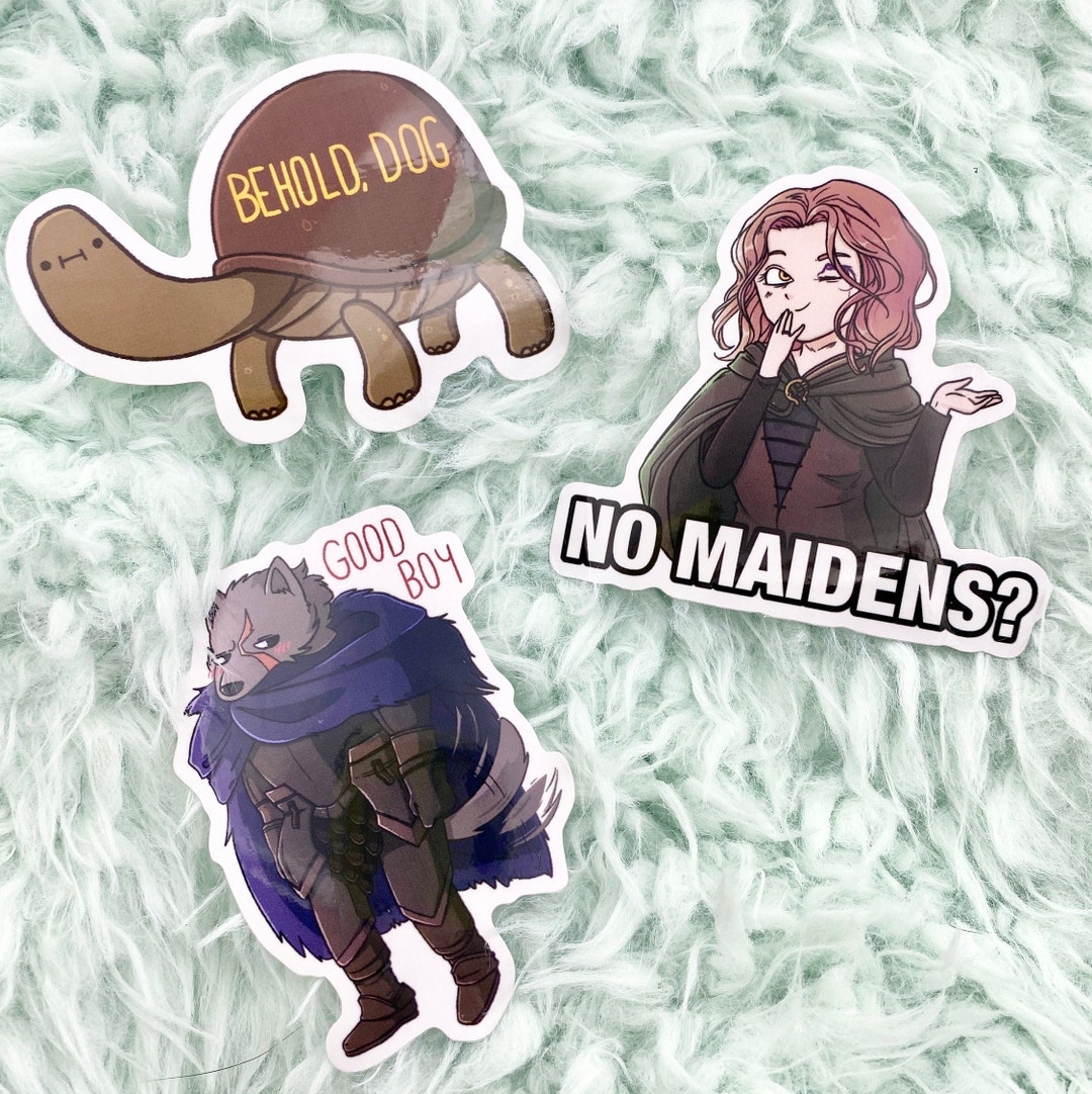 Elden Ring Behold Dog No Maidens Blaidd Vinyl Sticker - Etsy