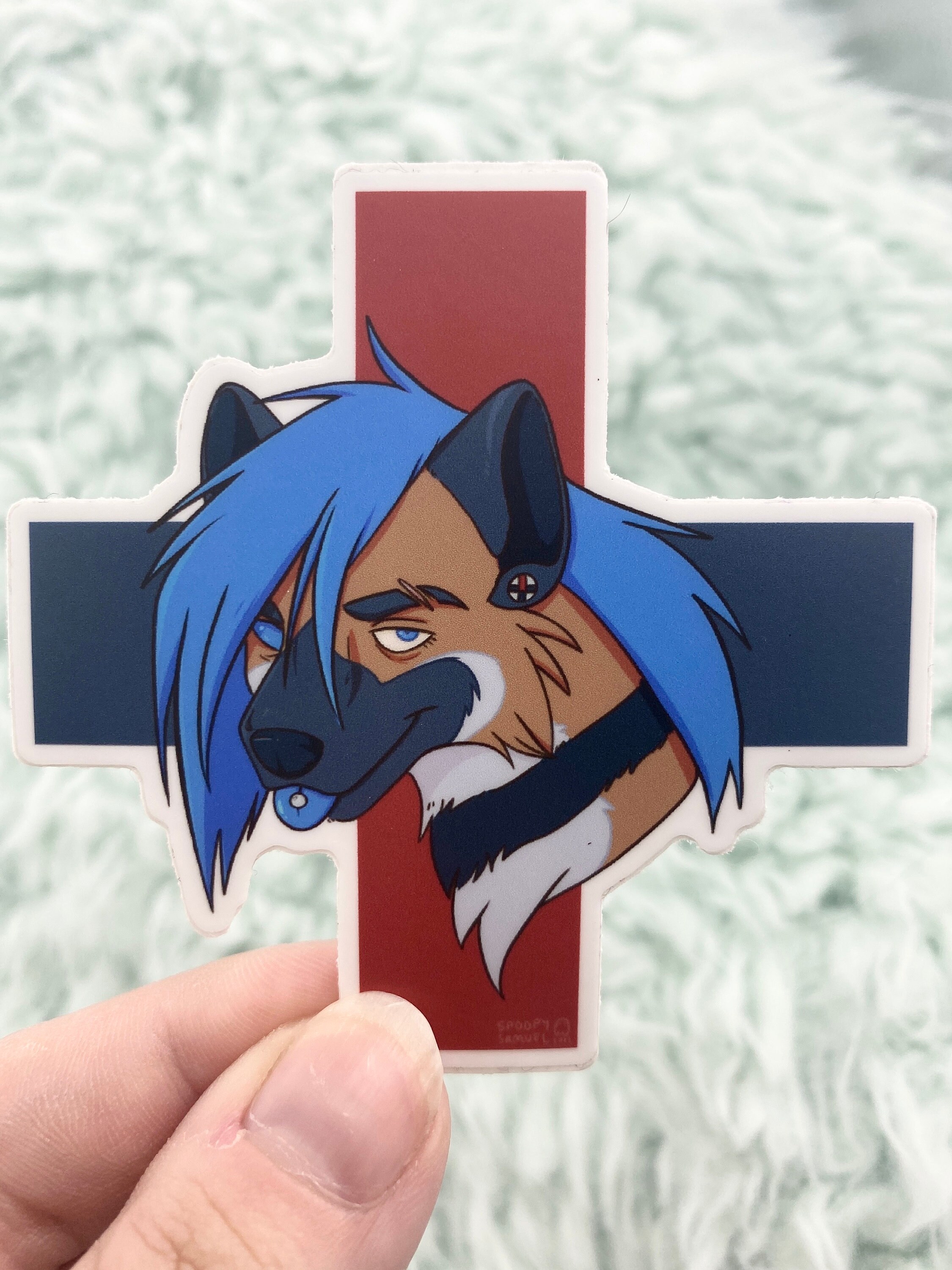 Original Character Hyena Fursona Furry Vinyl Sticker - Etsy