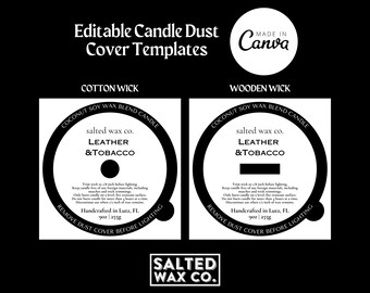 Editable Candle Dust Cover Template 017 - Etsy