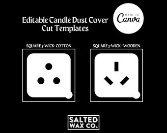 Editable Candle Dust Cover Template 014 - Etsy