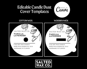 Editable Candle Dust Cover Cut Template Dough Bowl - Etsy