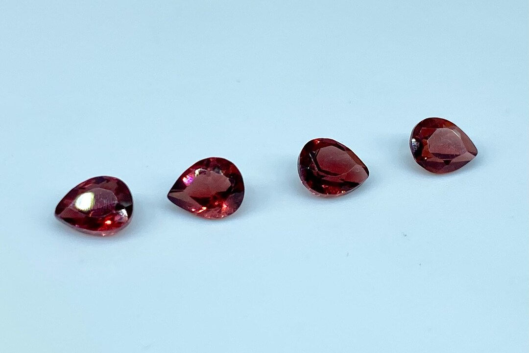Pear Cut Royal Red Garnet Gemstone, Brazil Origin, 1.88 Carats - Etsy
