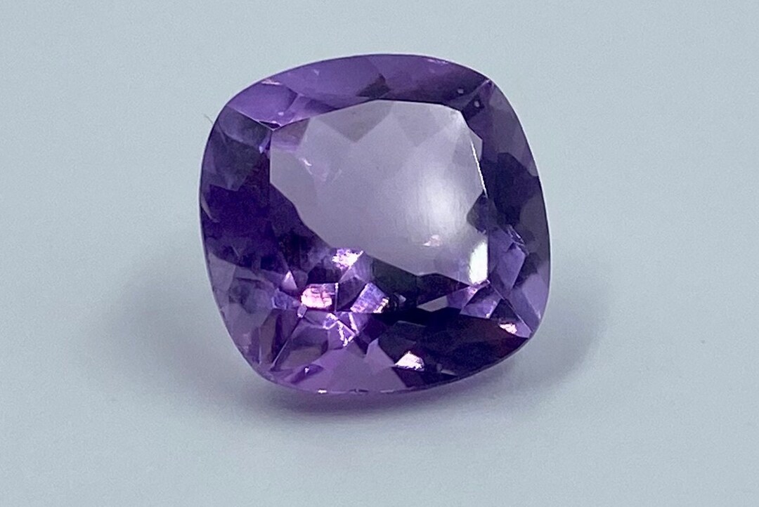 Square Cut Natural Amethyst Stone, 4.10 Carats (10x10x6 Mm) - Etsy
