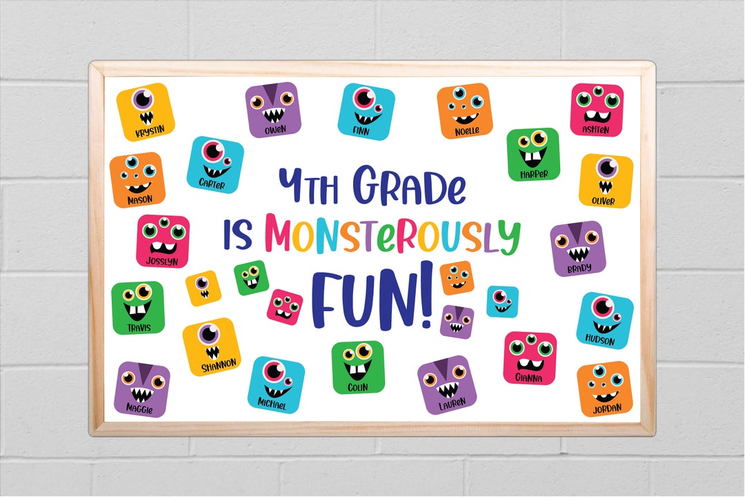 4th Grade is Monsterously Fun Bulletin Board or Door Decoration With ...