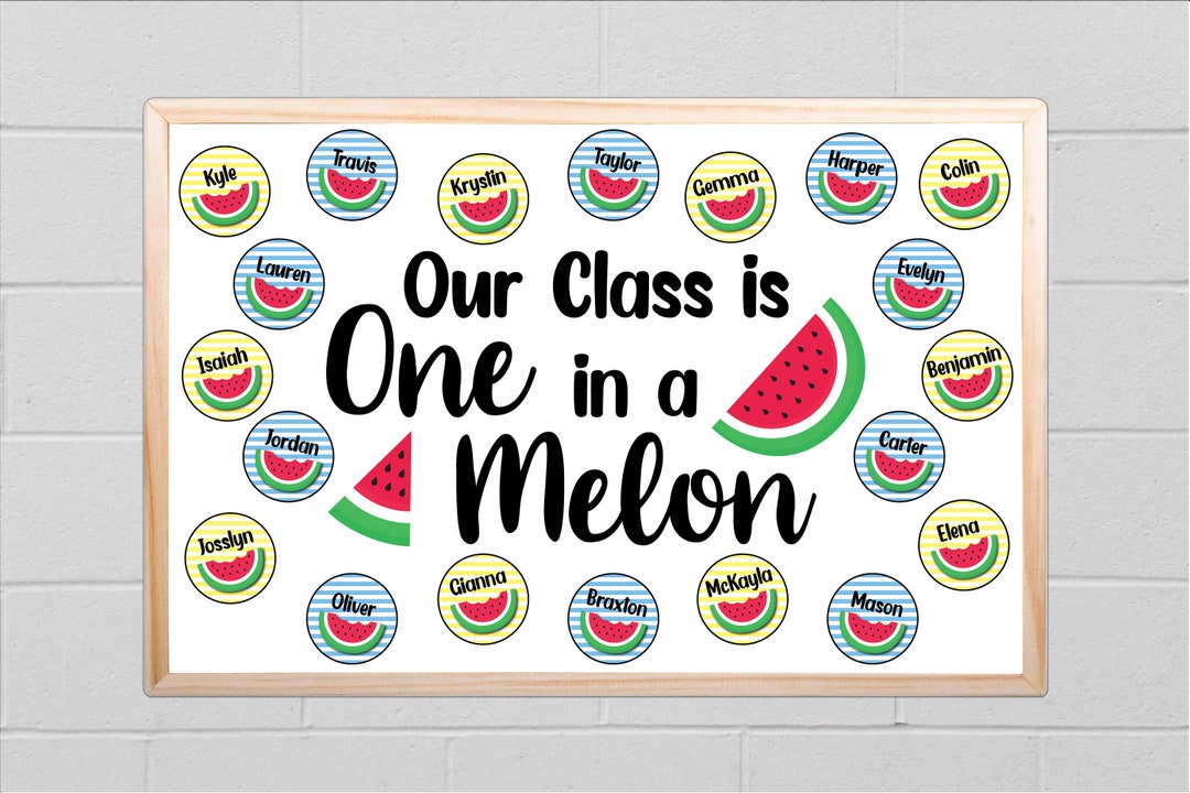 One in A Melon Bulletin Board or Door Decoration With SVG - Etsy
