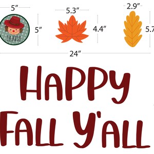 Happy Fall Y'all Bulletin Board or Door Decoration With SVG - Etsy
