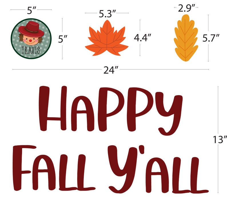 Happy Fall Y'all Bulletin Board or Door Decoration With SVG - Etsy