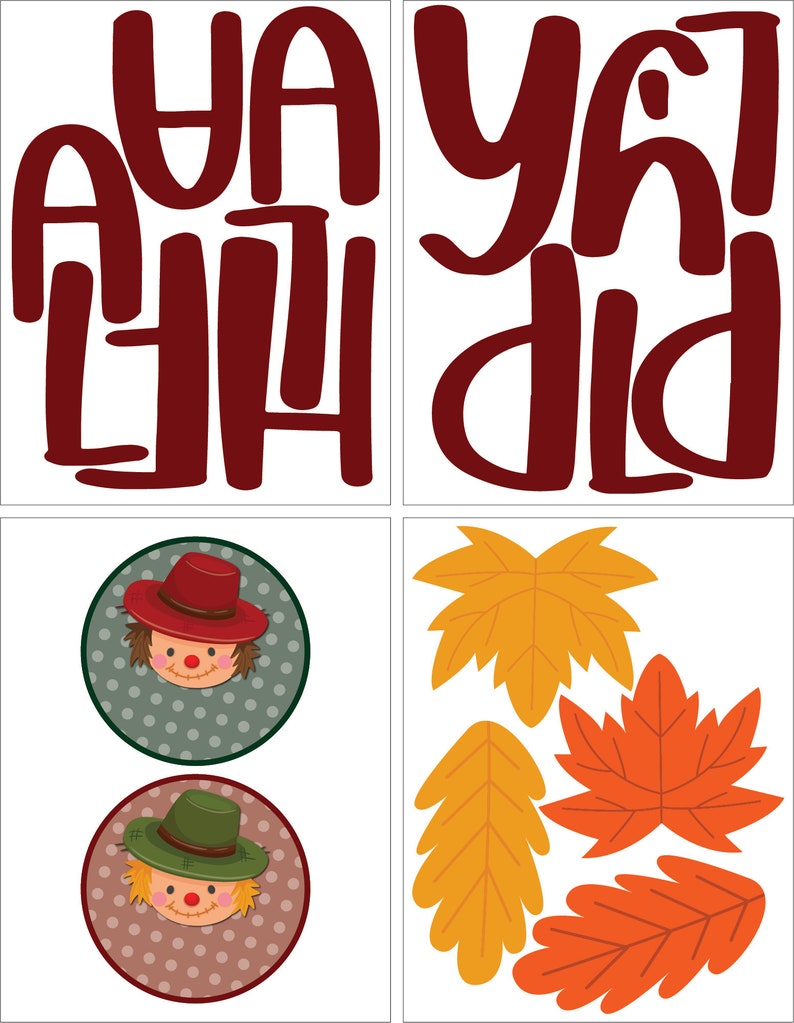 Happy Fall Y'all Bulletin Board or Door Decoration With SVG - Etsy