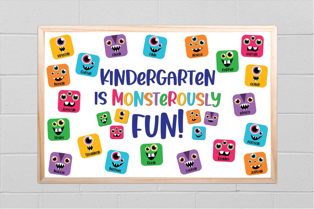 Kindergarten is Monsterously Fun Bulletin Board or Door Decoration With ...