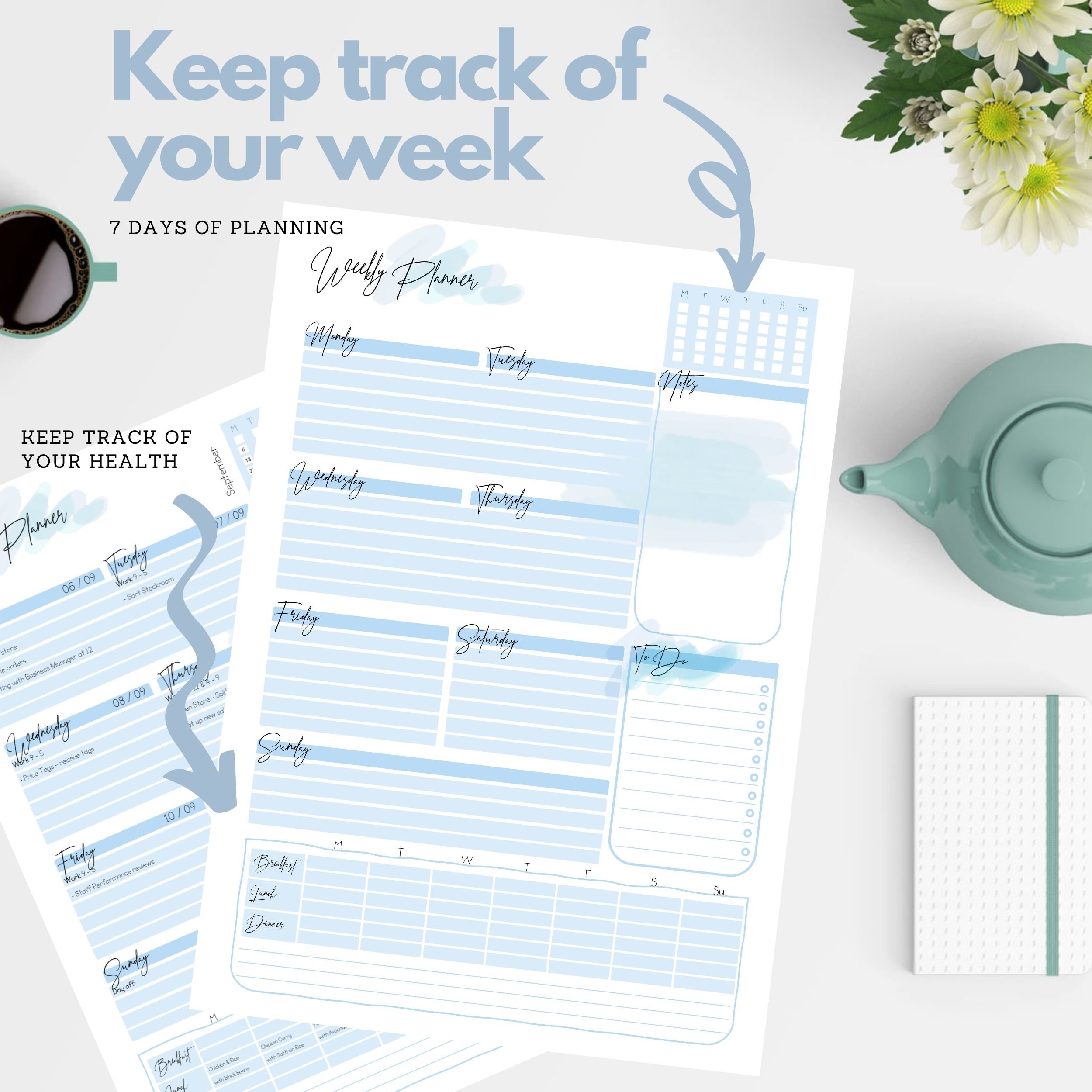 Editable PDF Weekly Planner | Printable & Editable | A4, A5, Letter ...