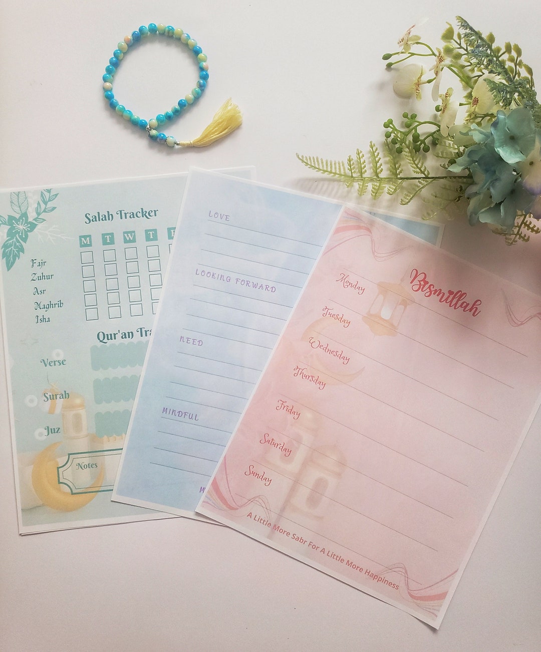 Muslim Islamic Planners, to Do List, Note, Salah/prayer and Qur'an ...