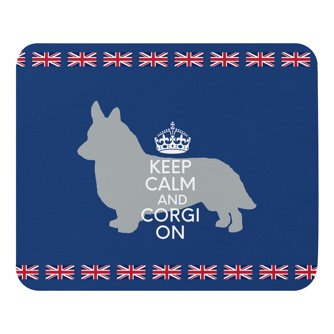 Corgi Mouse Pad, British Mouse Pad, Queen Elizabeth Mouse Pad, QEII ...