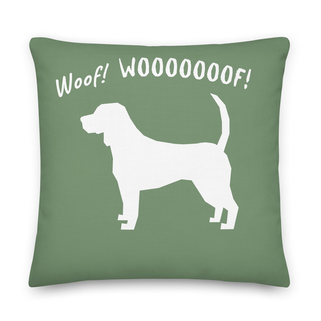 Woof! WOOOOOOOOF! Double the Beagle - 2-sided Pillow (color Amulet ...